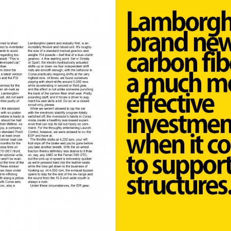 Lamborghini Magazine | Brandon Charnell | Graphic Design